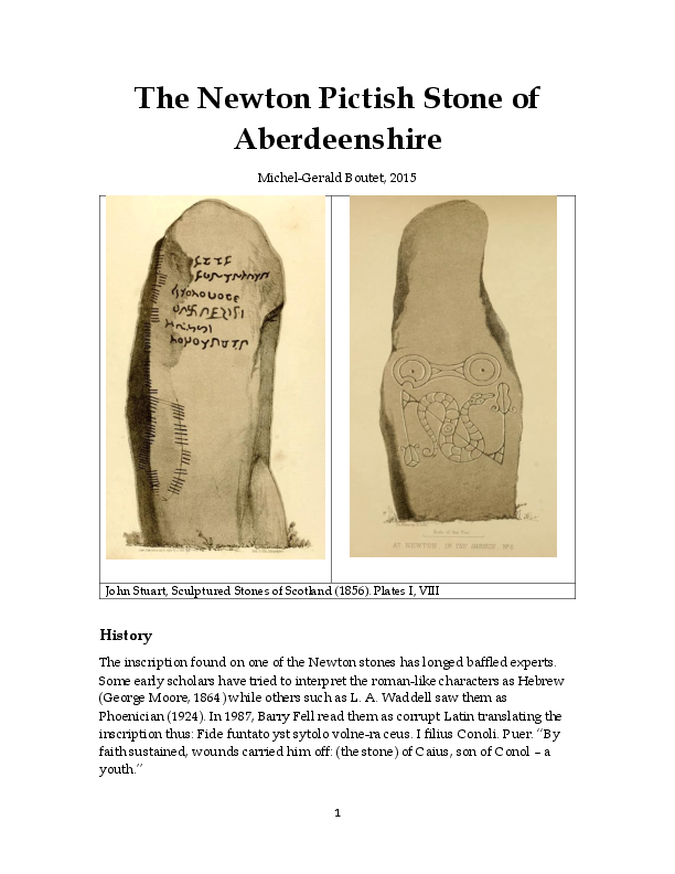(PDF) The Newton Pictish Stone of Aberdeenshire