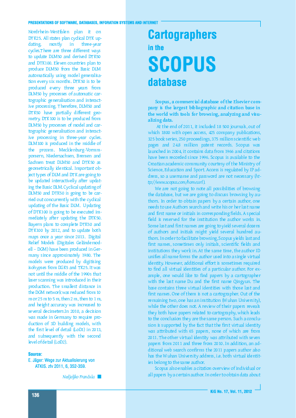 (PDF) Cartographers in the SCOPUS database