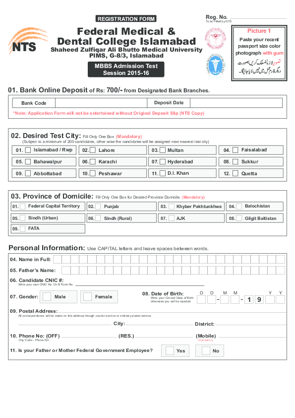 (PDF) FMDC Form Copy | Dilawar Khan - Academia.edu