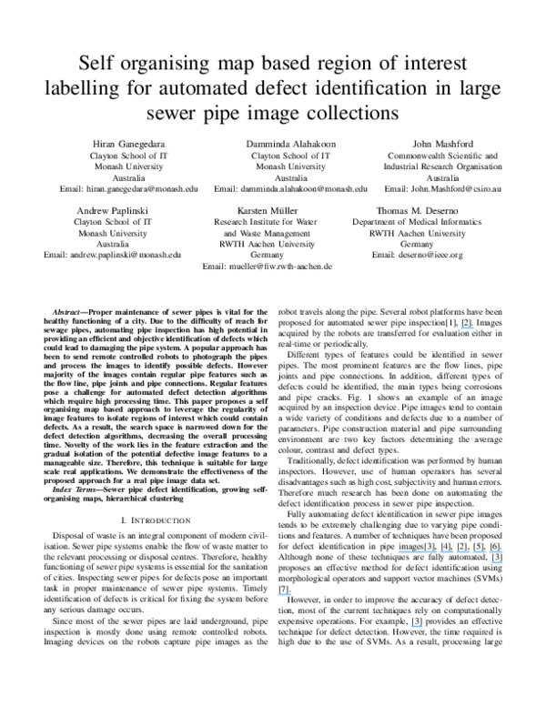 (PDF) Self organising map based region of interest labelling for automated defect identification ...