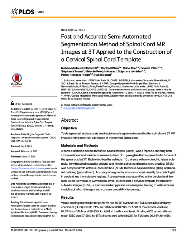 Pdf Fast And Accurate Semi Automated Segmentation Method Of Spinal