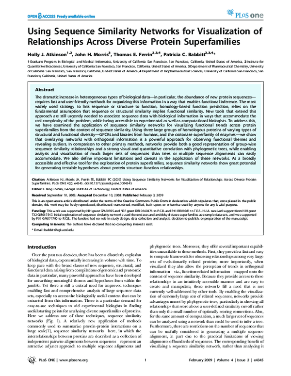 (PDF) Using Sequence Similarity Networks for Visualization of ...