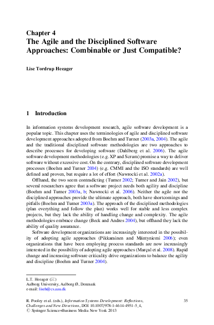 (PDF) Agile and discipline sw approaches