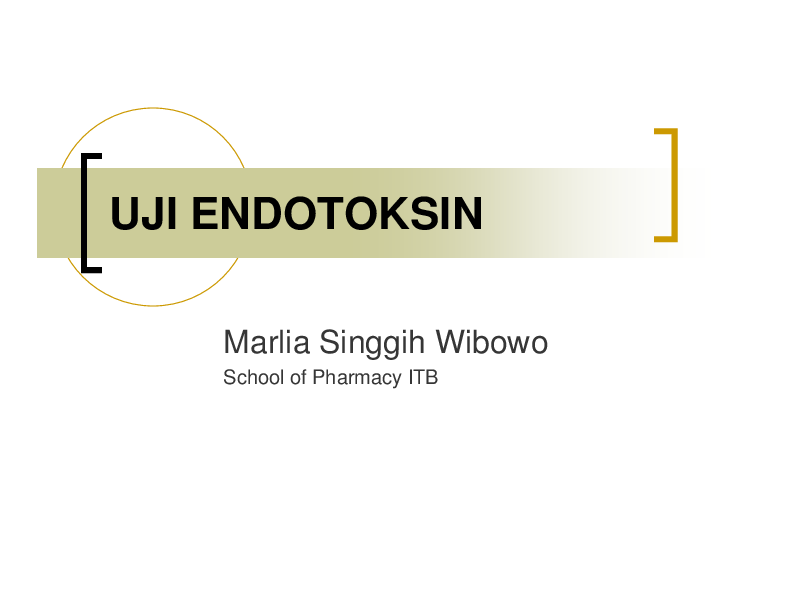 (PDF) UJI ENDOTOKSIN