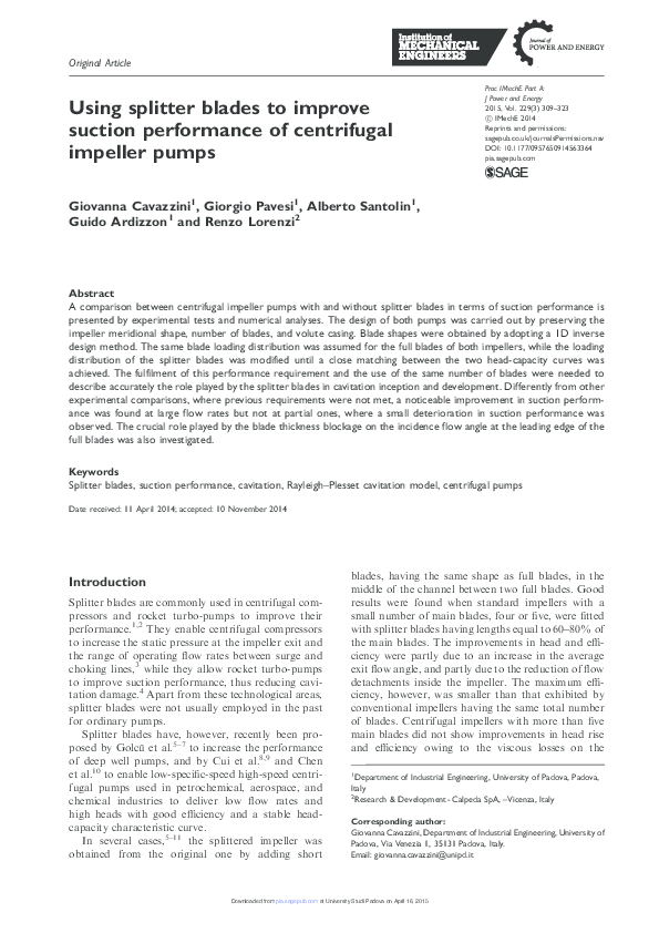 (PDF) Using splitter blades to improve suction performance of ...