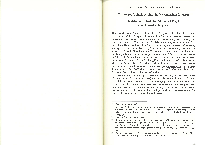 (PDF) Garten und Villenlandschaft in der römischen Literatur. Sozialer ...
