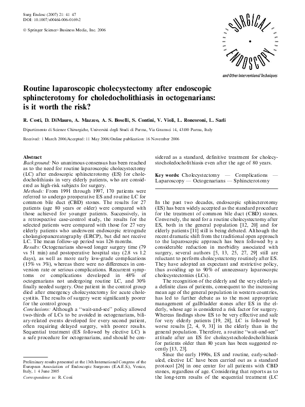 (PDF) Long-Term Outcome of Endoscopic Papillotomy for ...