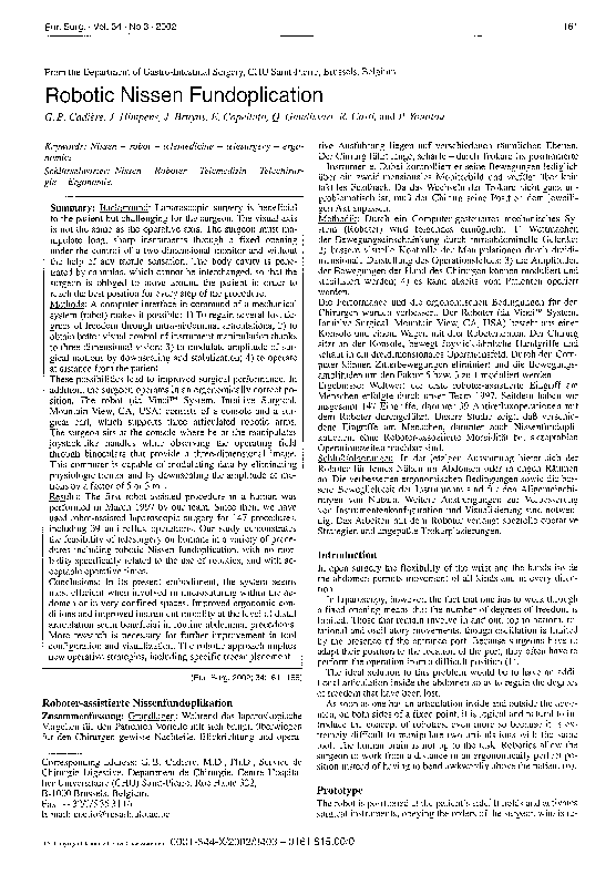 (PDF) Robotic Nissen Fundoplication | Renato Costi - Academia.edu