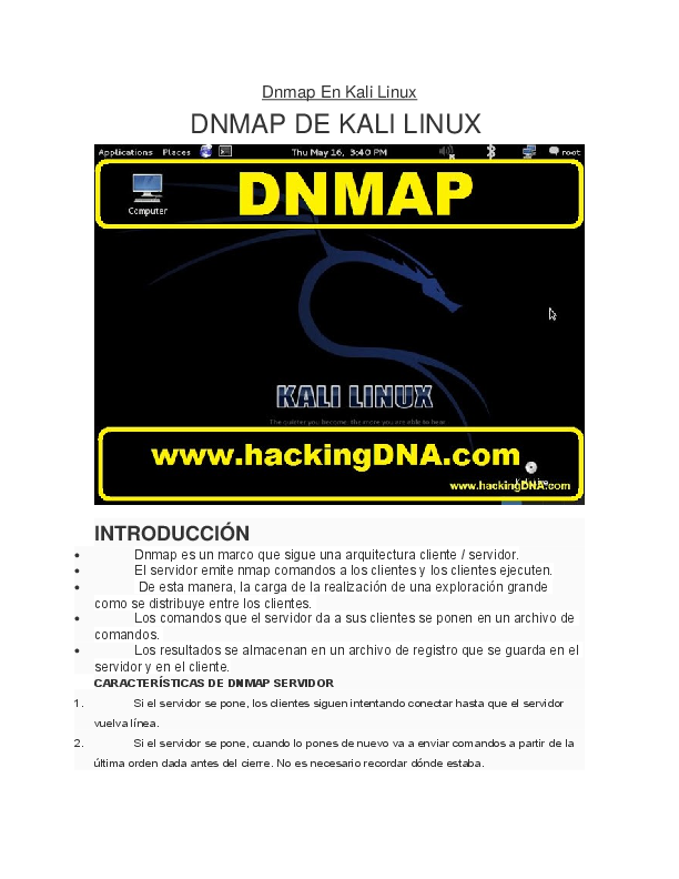 (DOC) Dnmap En Kali Linux