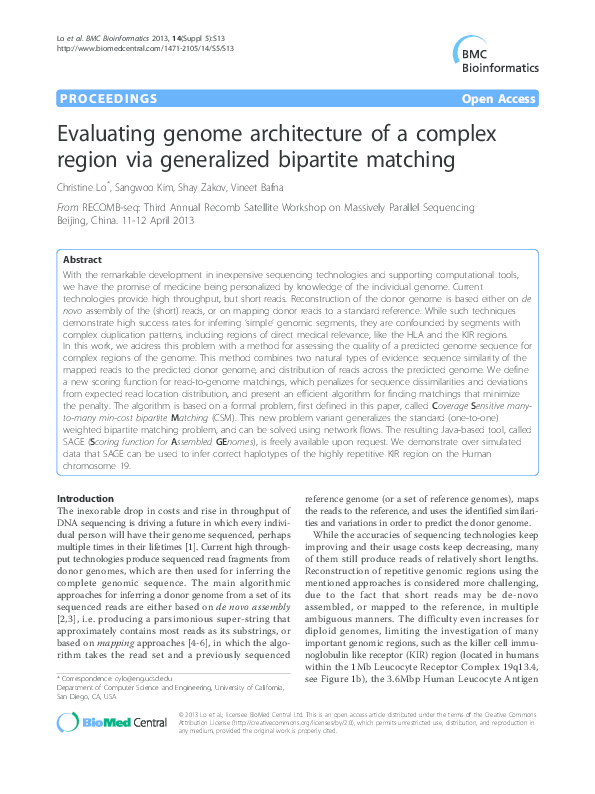 (PDF) Evaluating genome architecture of a complex region via ...