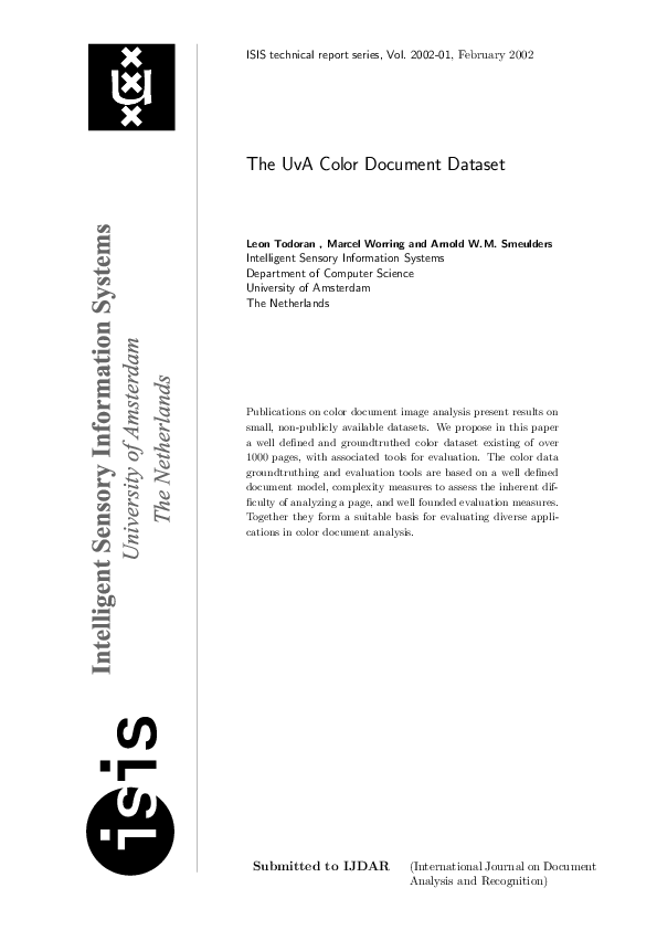 (PDF) The UvA color document dataset | Marcel Worring - Academia.edu