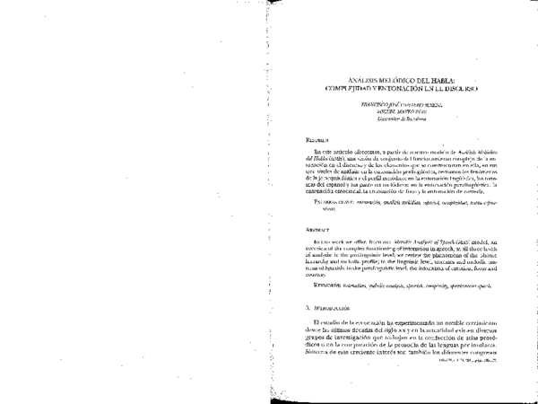 (PDF) Francisco José Cantero Serena & Miguel Mateo Ruiz (2011): "Análisis Melódico del Habla ...