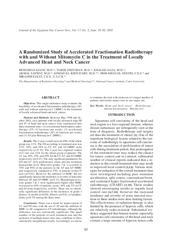 (PDF) Cancers of the head and neck region in developing countries | Bhadrasain Vikram - Academia.edu