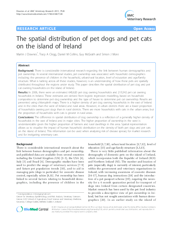 (PDF) The spatial distribution of pet dogs and pet cats on the island ...