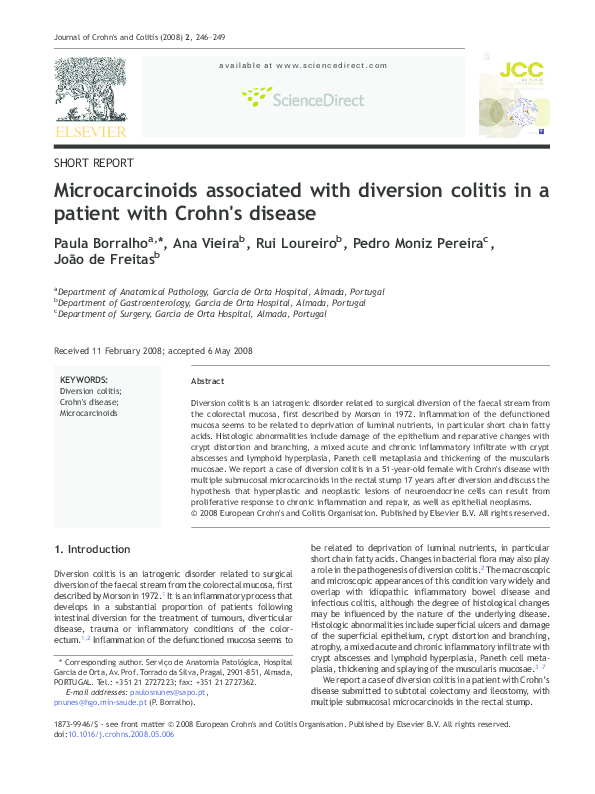 (PDF) Microcarcinoids associated with diversion colitis in a patient ...