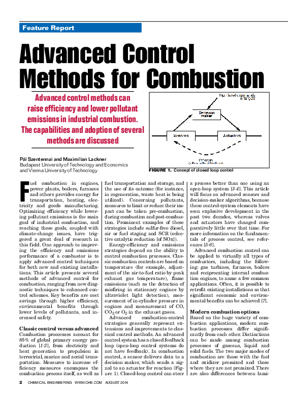 Advanced Control Methods for Combustion