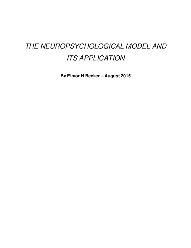 (PDF) THE NEUROPSYCHOLOGICAL MODEL AND ITS APPLICATION