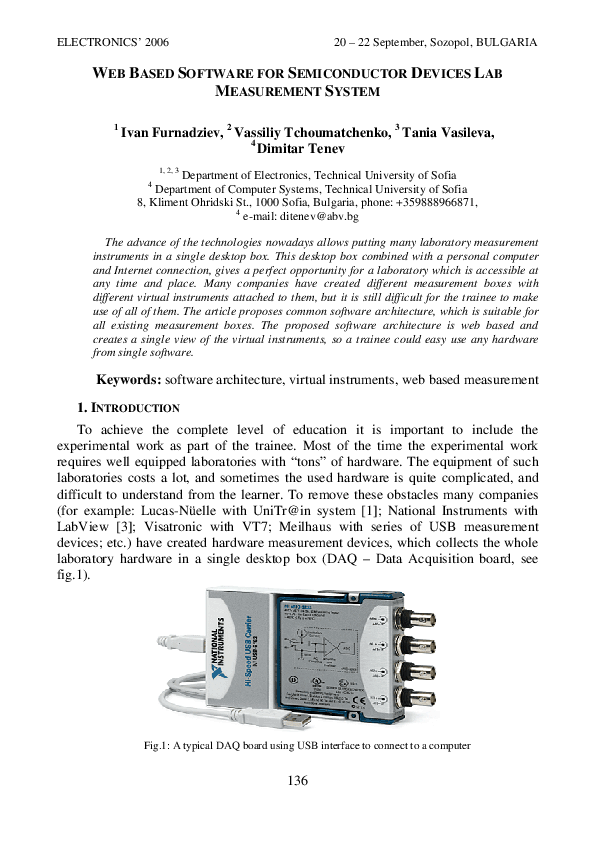 (PDF) WEB BASED SOFTWARE FOR SEMICONDUCTOR DEVICES LAB MEASUREMENT SYSTEM
