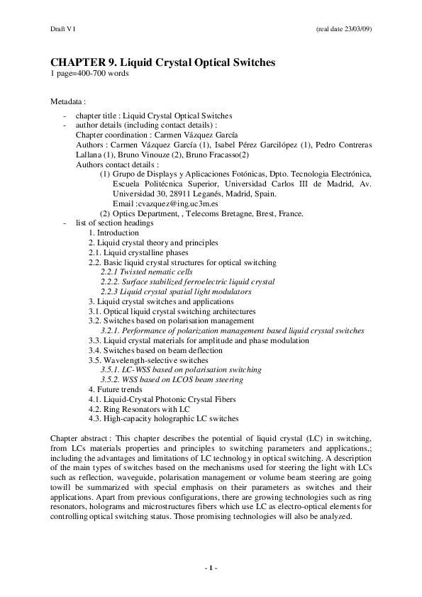 (PDF) Liquid crystal optical switches