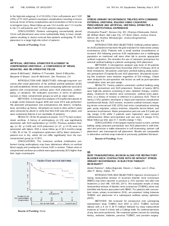 (PDF) 95 DEEP TRANSURETHRAL INCISION ALONE FOR REFRACTORY BLADDER NECK ...