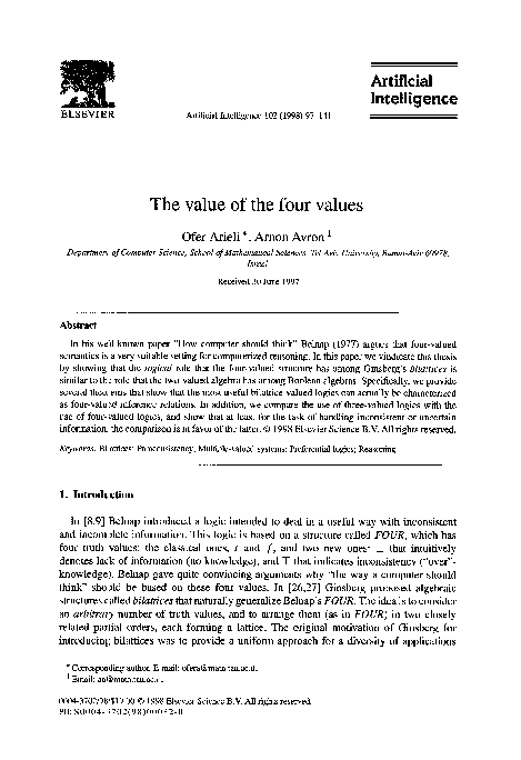 (PDF) The value of the four values