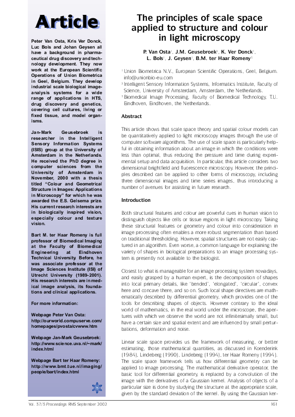 (PDF) The Principles of Scale Space Applied to Structure and Colour in ...