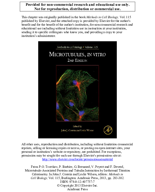 (PDF) Microtubule-associated proteins and tubulin interaction by ...