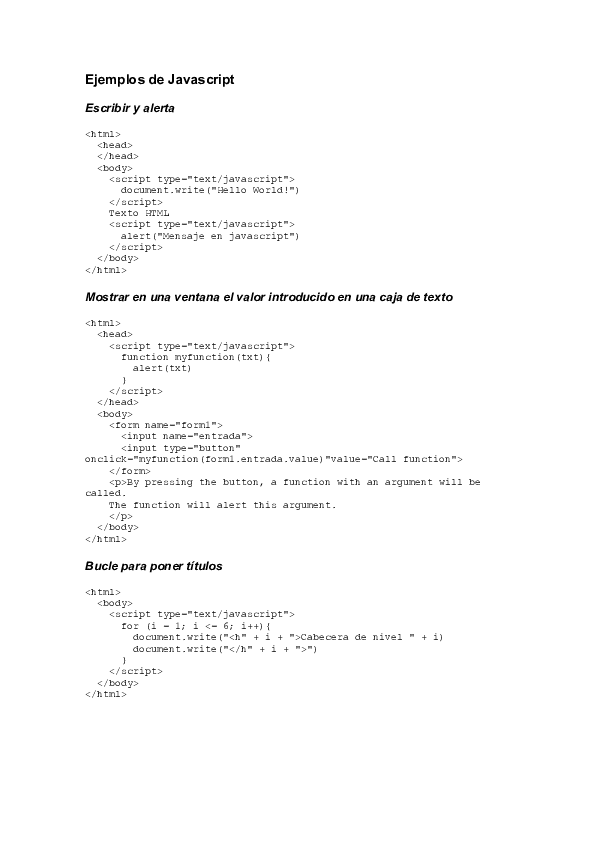Ejemplos De Javascript 