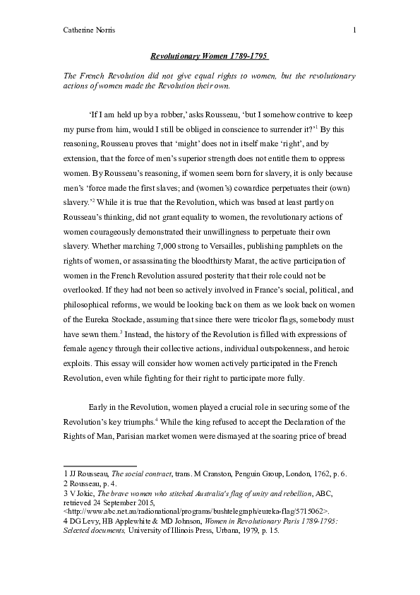 (DOC) Revolutionary Women 1789-1795
