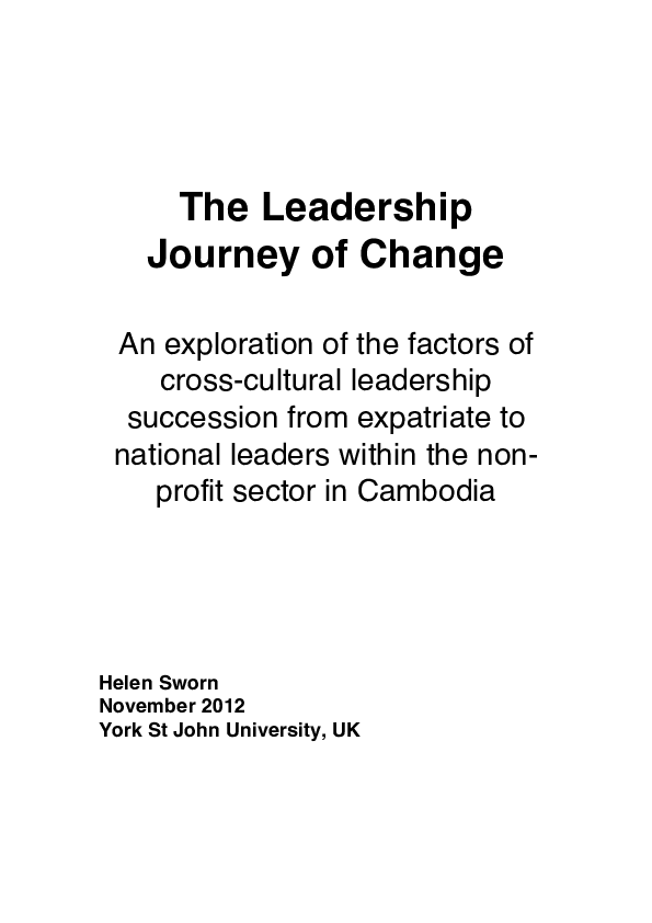 (PDF) A Leadership Journey of Change