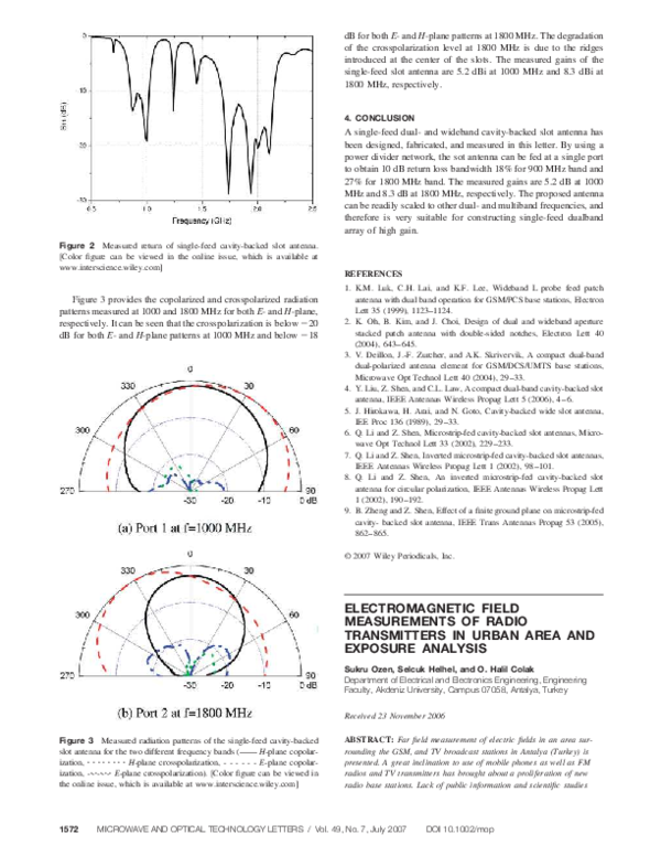 Pdf Electromagnetic Field Measurements Of Radio Transmitters In Urban Area And Exposure Analysis