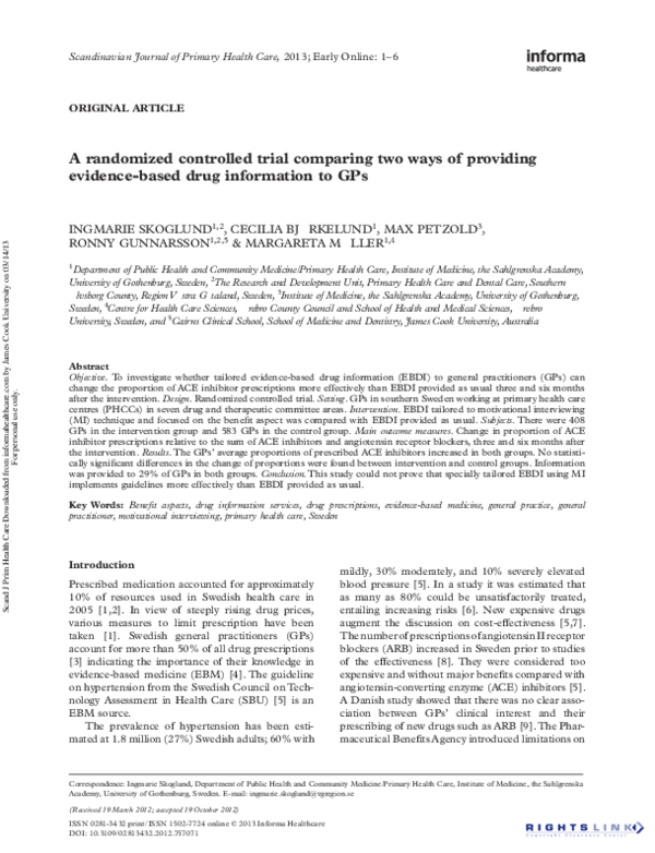 (PDF) A randomized controlled trial comparing two ways of providing ...