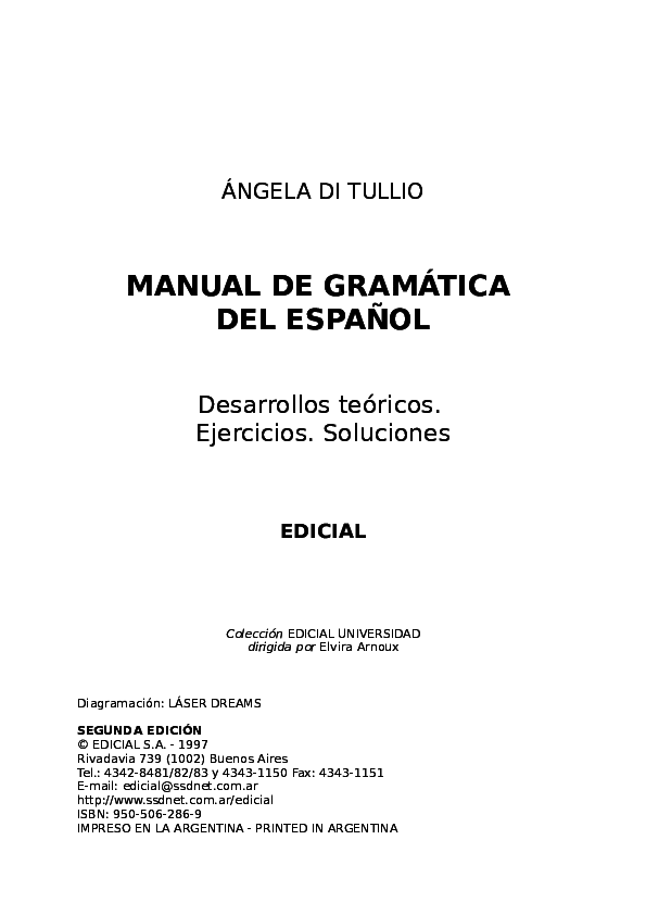 (DOC) Manual de gramatica del español