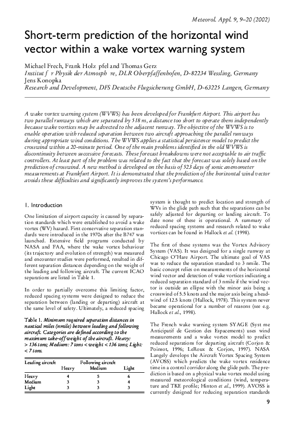 (PDF) Short-term prediction of the horizontal wind vector within a wake ...