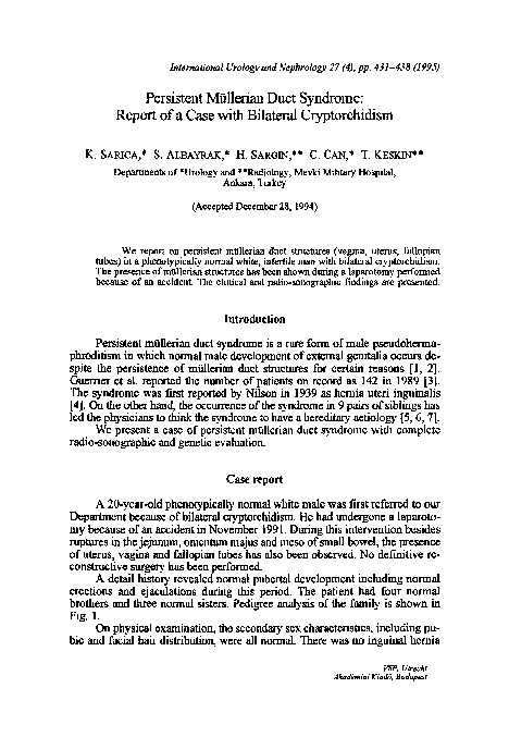 (PDF) Persistent Mullerian Duct Syndrome in a Post Orchideopexy Patient ...