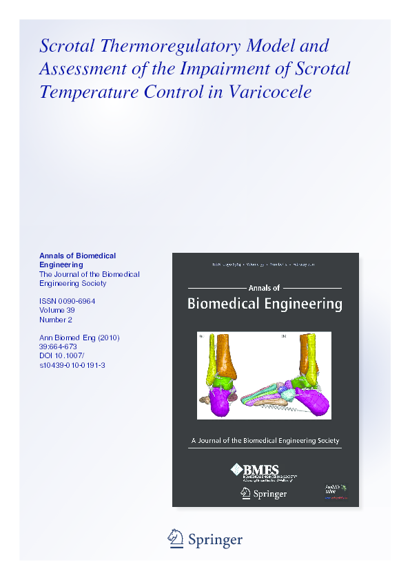 (PDF) Scrotal Thermoregulatory Model and Assessment of the Impairment ...