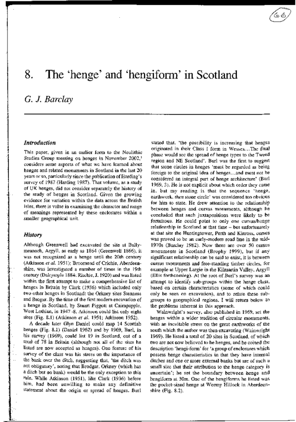 (PDF) The 'henge' and 'hengiform' in Scotland