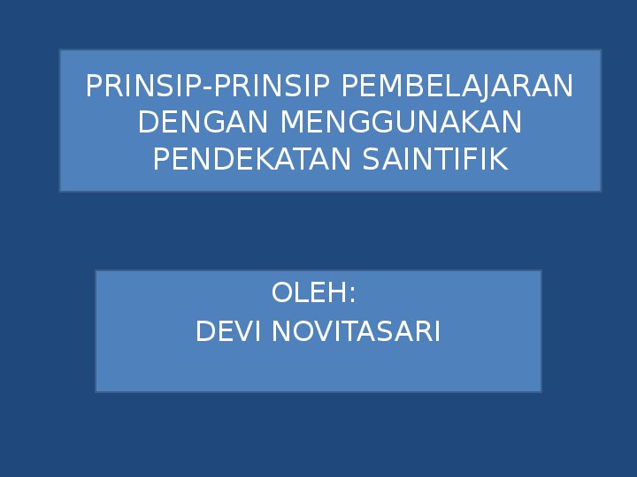 (PPT) Prinsip prinsip pembelajaran dengan menggunakan pendekatan ...