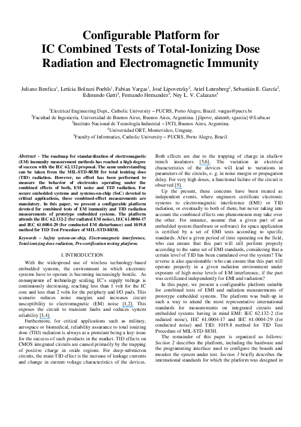 (PDF) Configurable platform for IC combined tests of total-ionizing ...