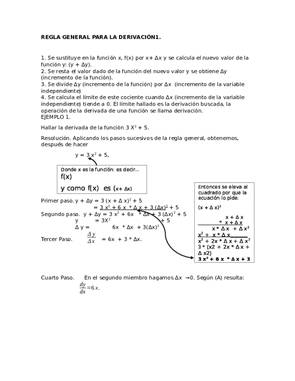 (DOC) REGLA GENERAL PARA LA DERIVACION1