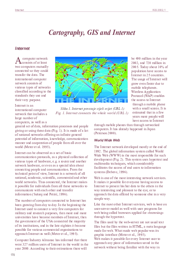 (PDF) Cartography, GIS and Internet