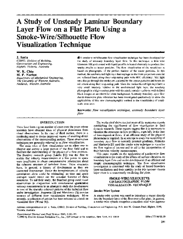 (PDF) A study of unsteady laminar boundary layer flow on a flat plate ...