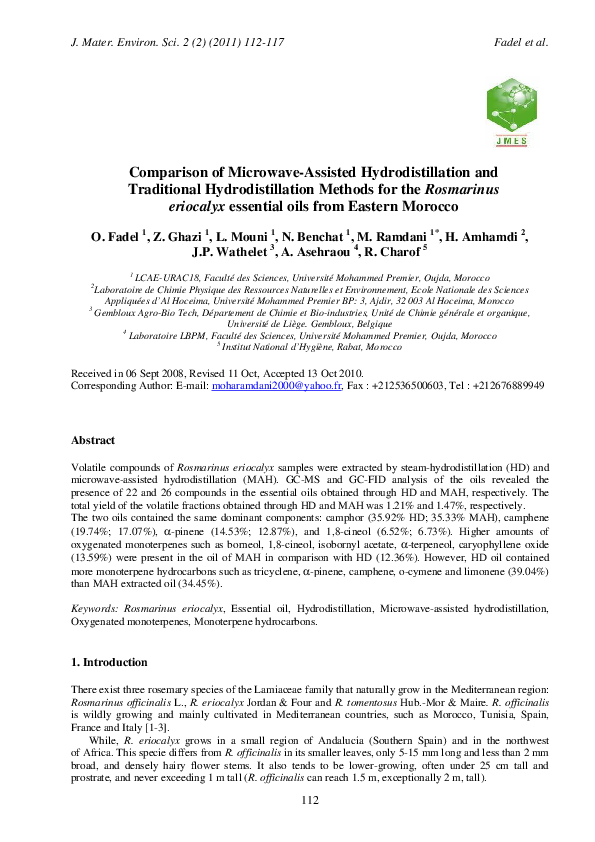 (PDF) Supercritical Carbon Dioxide Extraction of Rosemary Comparison with Steam Distillation and ...