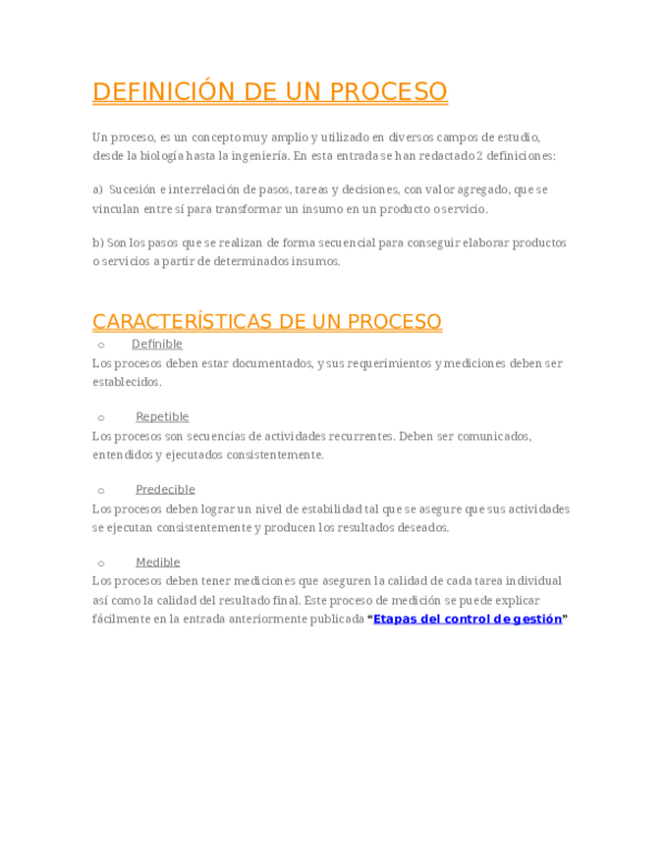 (DOC) DEFINICION DE UN PROCESO