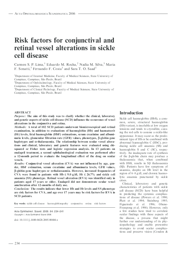 (PDF) Risk factors for conjunctival and retinal vessel alterations in ...