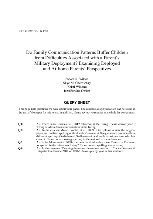 (PDF) Do Family Communication Patterns Buffer Children from ...