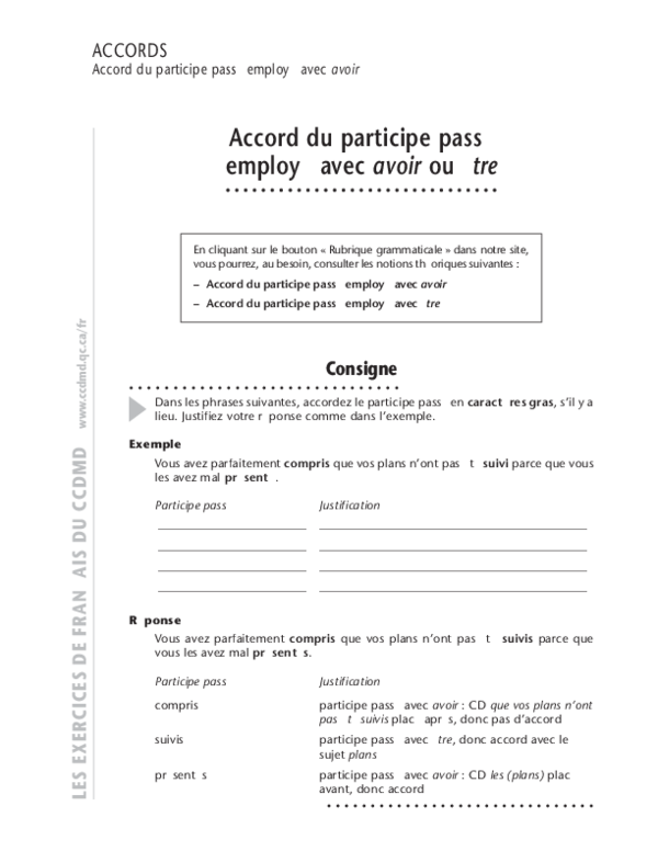 Le participe présent