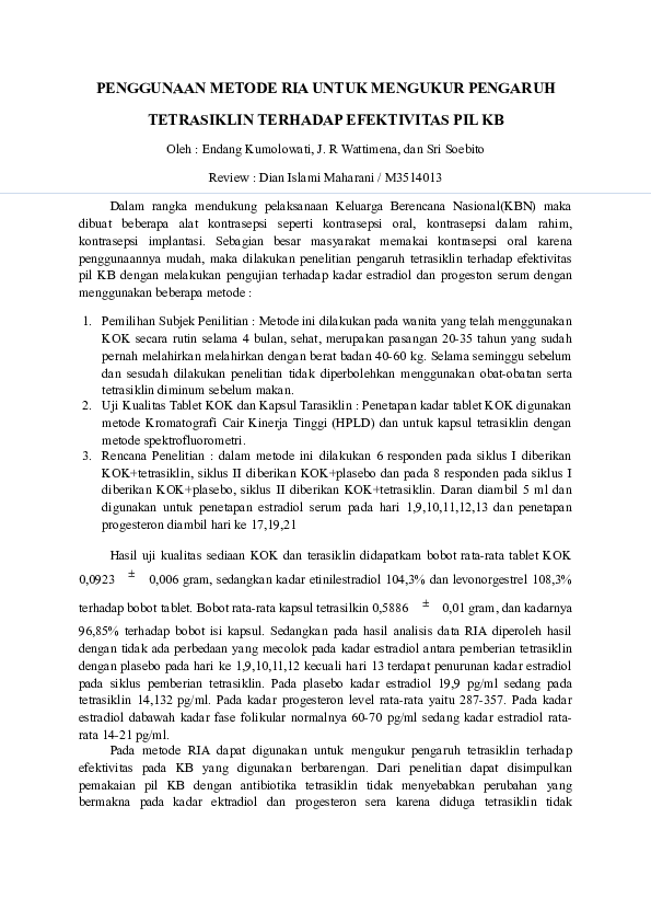 (DOC) PENGGUNAAN METODE RIA UNTUK MENGUKUR PENGARUH