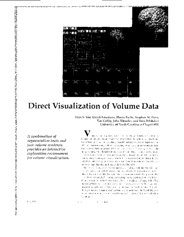 (PDF) Direct visualization of volume data