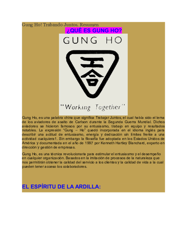 (DOC) Gung Ho